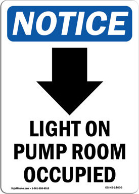 SignMission Light on Pump Room Occupied Sign with Symbol - ShopStyle ...