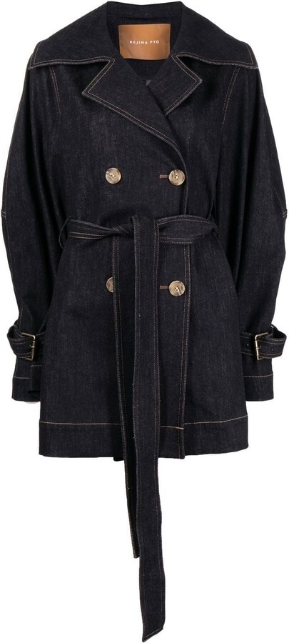 REJINA PYO Romy double-breasted denim jacket - ShopStyle