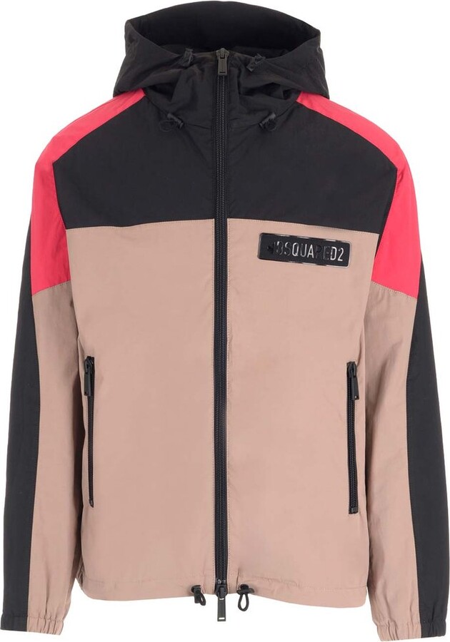 DSQUARED2 Logo Patch Hooded Jacket - ShopStyle Down & Puffer Coats