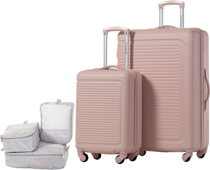 JETSTREAM 5pc Hardside Rolling Spinner Upright Set, 20" 28" Luggage Duo ...