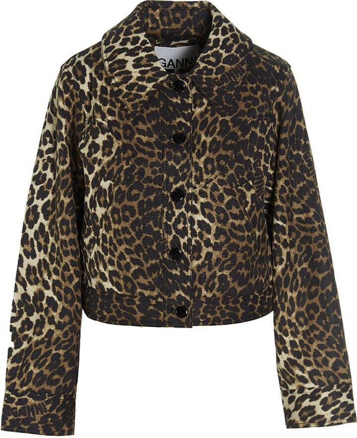 Ganni Animal print jacket - ShopStyle