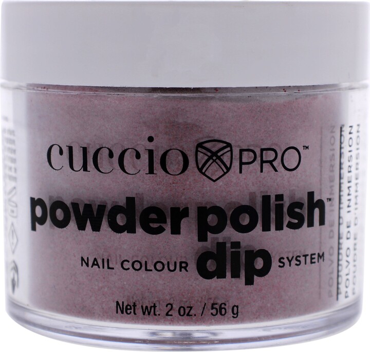 Pro Powder Polish Nail Colour Dip System - Dark Red Glitter by Cuccio ...