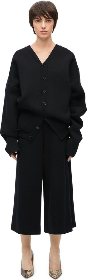 Loewe Luxury Draped cardigan in wool blend - ShopStyle