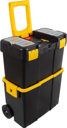 Stalwart Portable Tool Box with Wheels - Stackable 2-in-1 Tool Chest ...