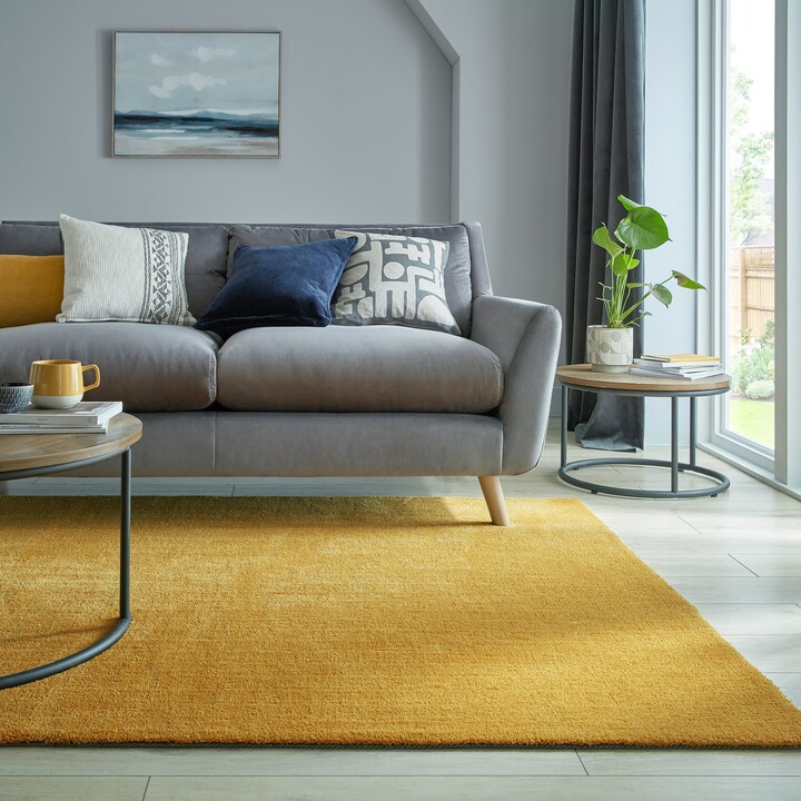 Dunelm Isla Rug Gold - ShopStyle