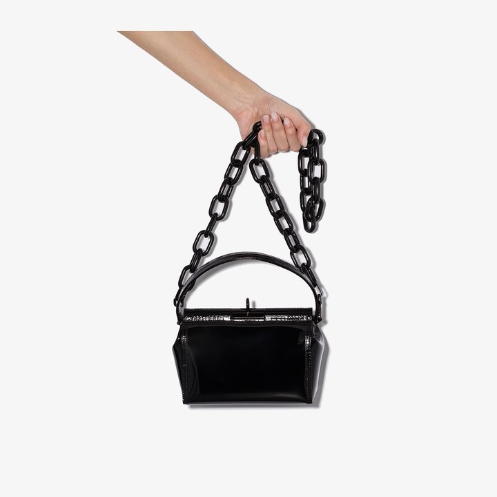 Gu De black Water small leather shoulder bag - ShopStyle