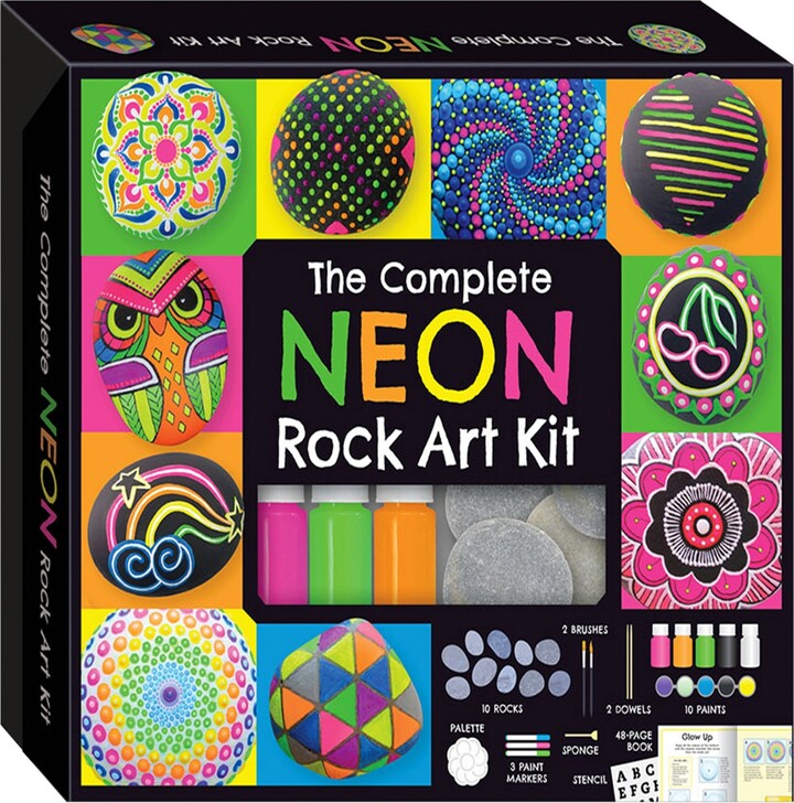 Craft Maker The Complete Neon Rock Art Kit Diy Rock Painting For Kids ...