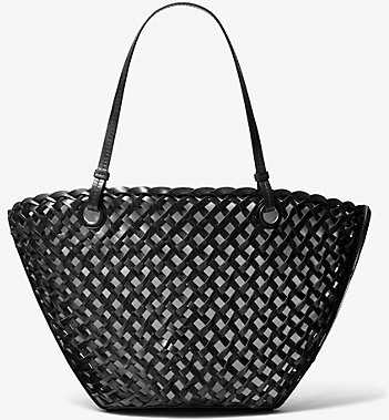 Michael Kors Isabella Medium Hand-Woven Leather Tote Bag - ShopStyle