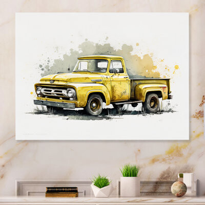 Williston Forge Yellow And Cream Retro Treasures On Metal Print ...