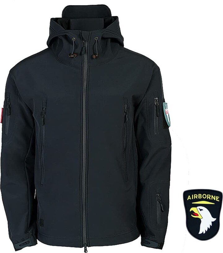 ZhuiKun Men's Waterproof Military Tactical Hooded Jacket Softshell ...