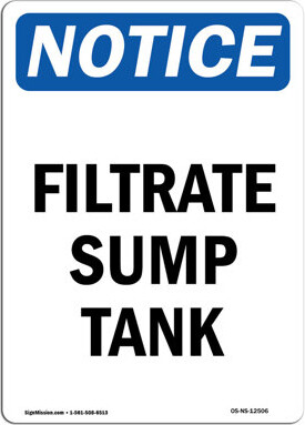 SignMission Filtrate Sump Tank Sign - ShopStyle Desks