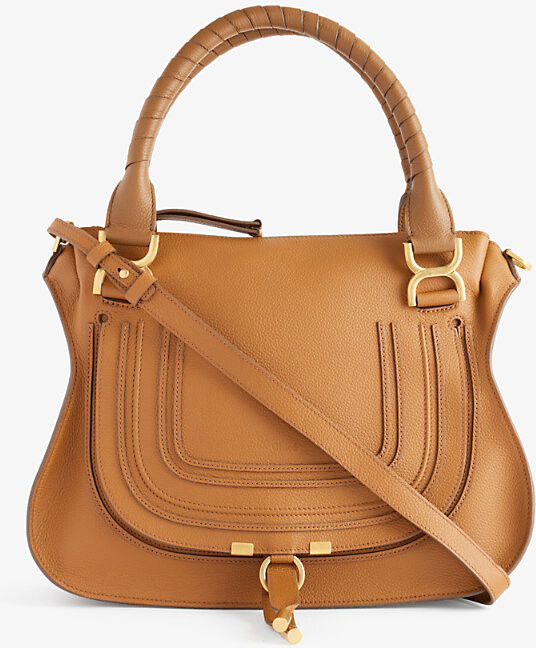 Chloé Womens Pottery Brown Marcie Medium Leather Shoulder bag - ShopStyle