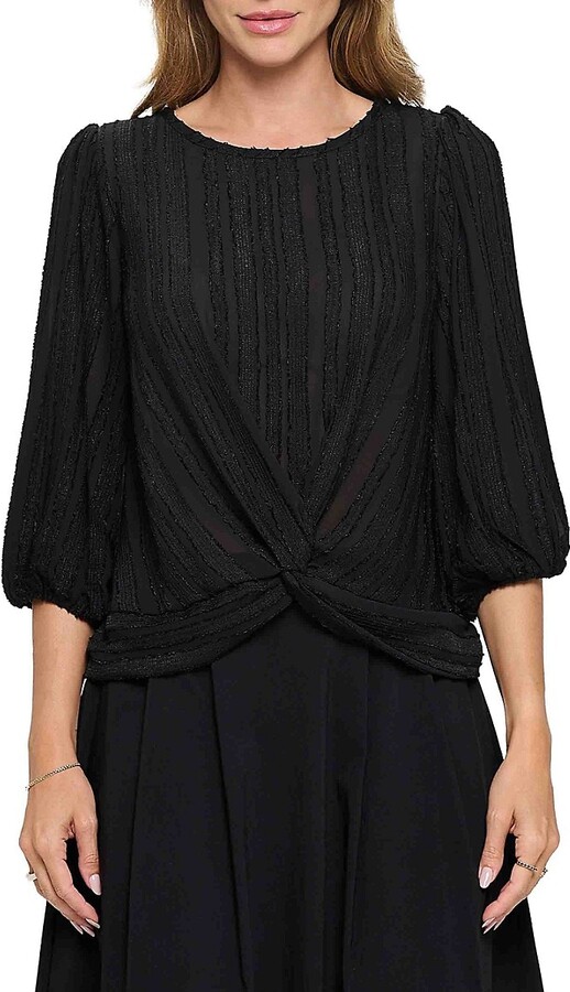 Renee C. Semi Sheer Twisted Top - ShopStyle