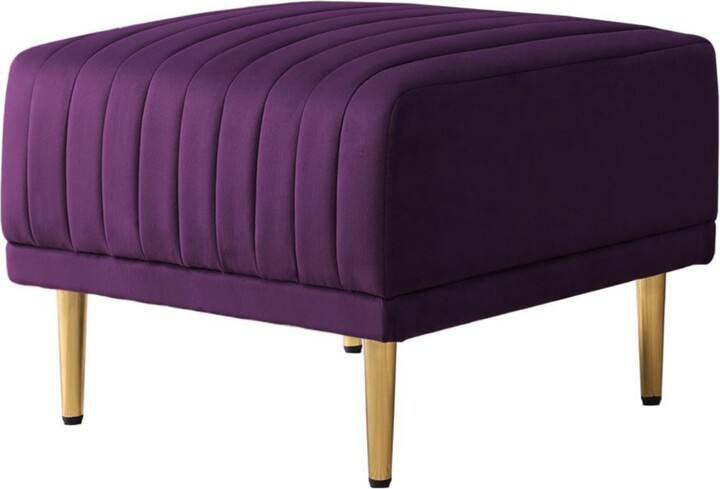 Simplie Fun Purple Velvet Ottoman for Modular Sectional Living Room ...