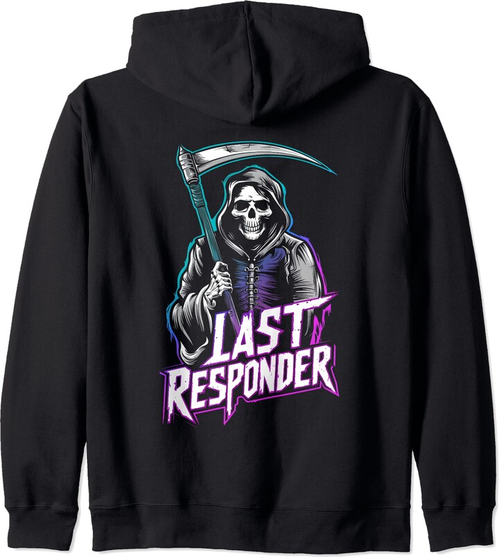 Funny Grim Reaper Gifts Last Responder Vintage Grim Reaper Funny Dark ...