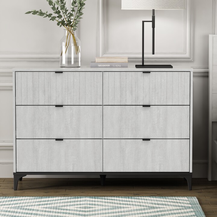 GALANO Zaffy 6-Drawer Dusty Grey Oak Dresser - ShopStyle