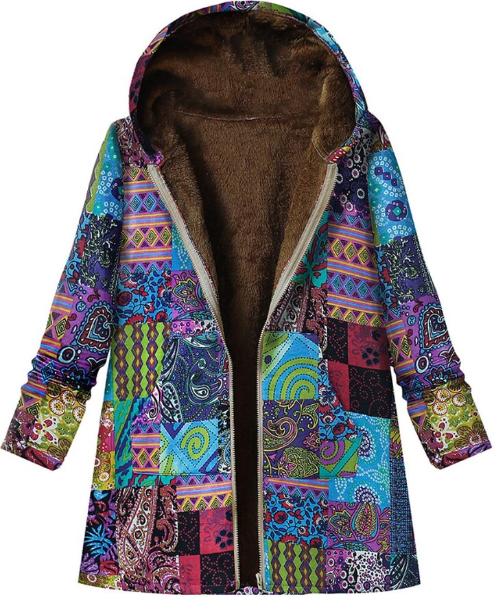 ENPAP Plus Size Western Aztec Print Coat - ShopStyle