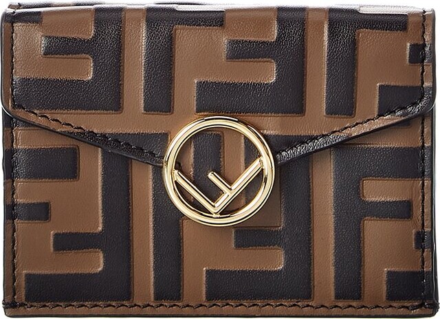 Fendi Micro Trifold Leather French Wallet - ShopStyle