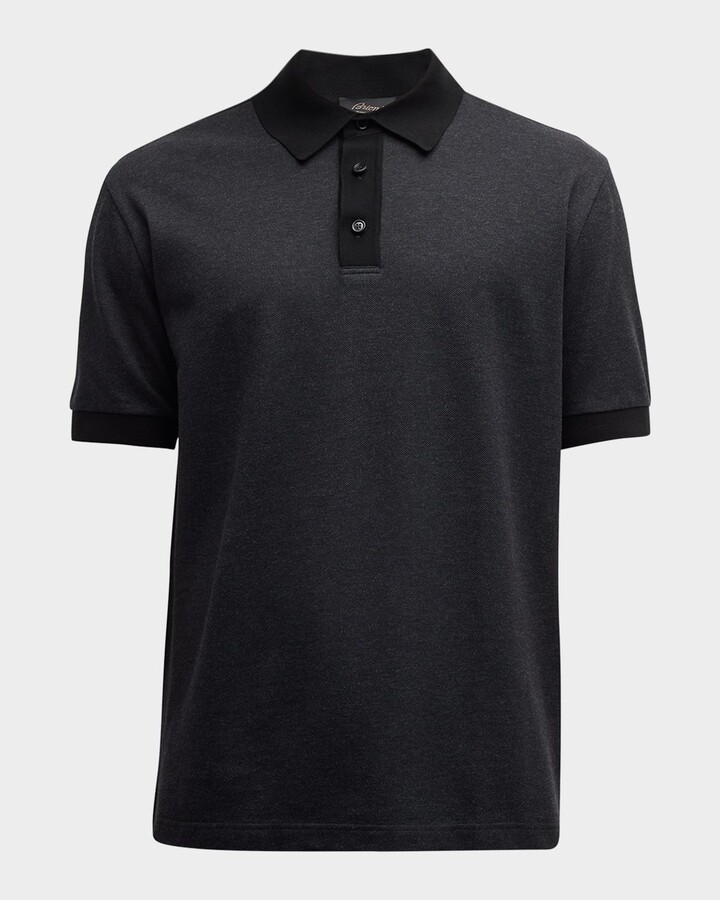 Brioni Men's Two-Tone Polo Shirt - ShopStyle