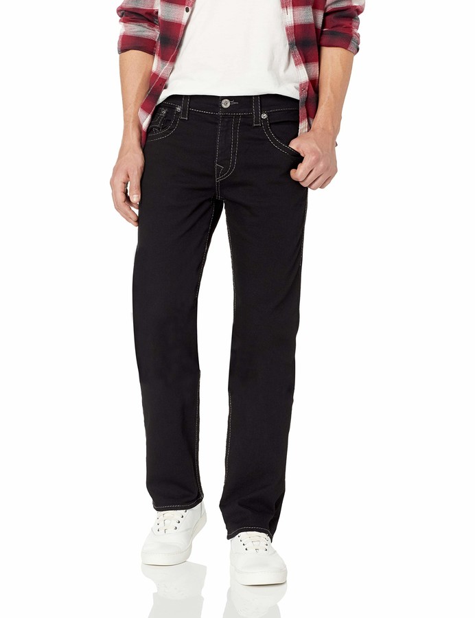 True Religion Men's Ricky Big T Straight Jean with Back Flap Pocket ...