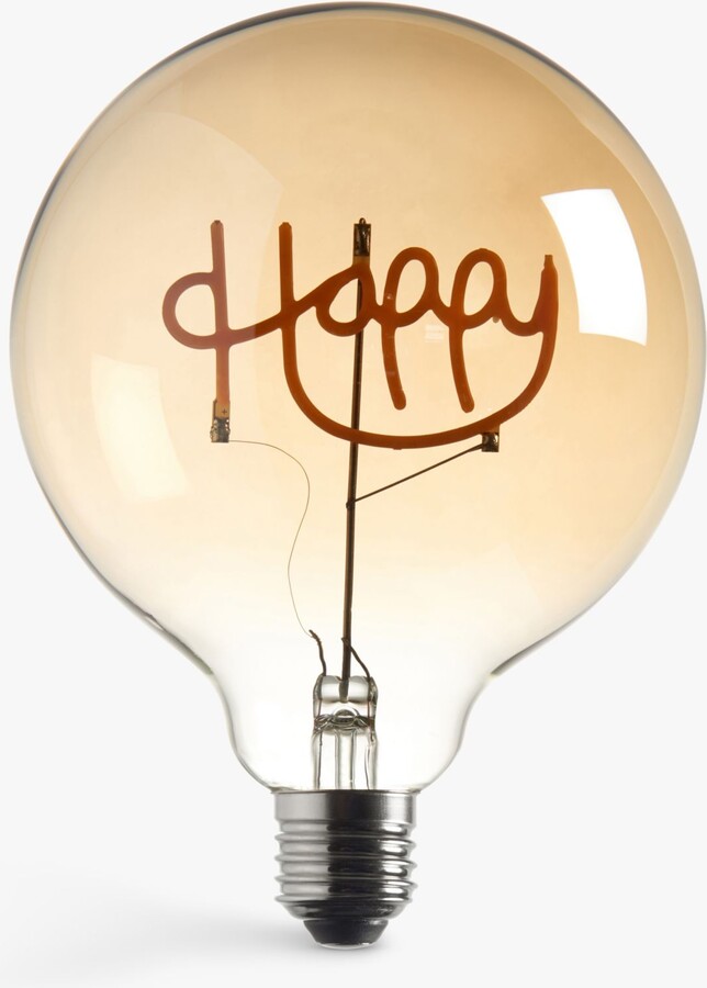 Bay Lighting 2W E27 ES LED Non-Dimmable Happy Decorative Globe Bulb ...