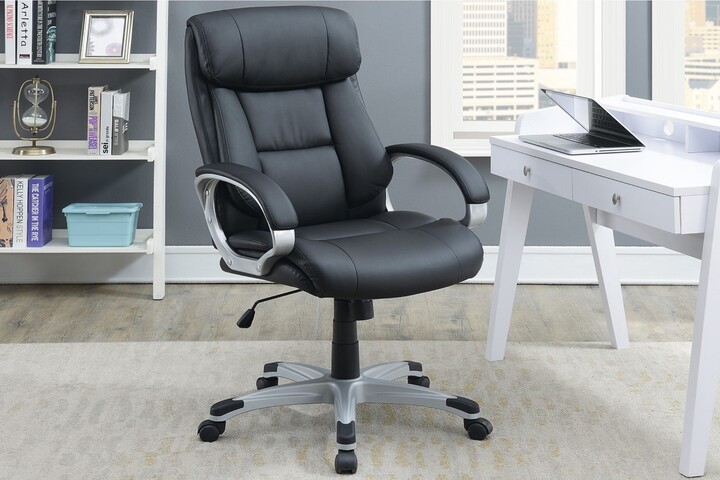 NINEDIN High Back Office Desk Chair, Ergonomic Executive Leather Chair ...