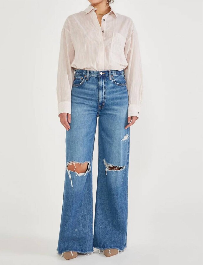 ÉTICA Devon Wide Leg In Everglades - ShopStyle Flare Jeans