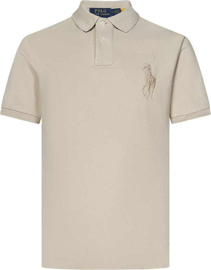 Polo Ralph Lauren Light Grey Custom Slim-Fit Polo Shirt - ShopStyle