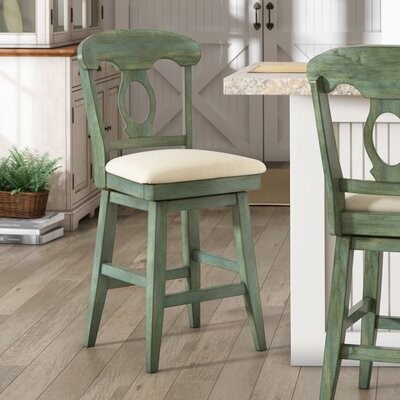 August Grove Colasanto Swivel Bar & Counter Stool Color: Antique Sage ...