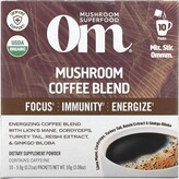 Om Mushrooms Mushroom Coffee Blend, 10 Packets, .21 oz (5.9 g) Each ...