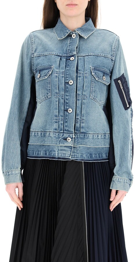Sacai Layered Denim Jacket - ShopStyle