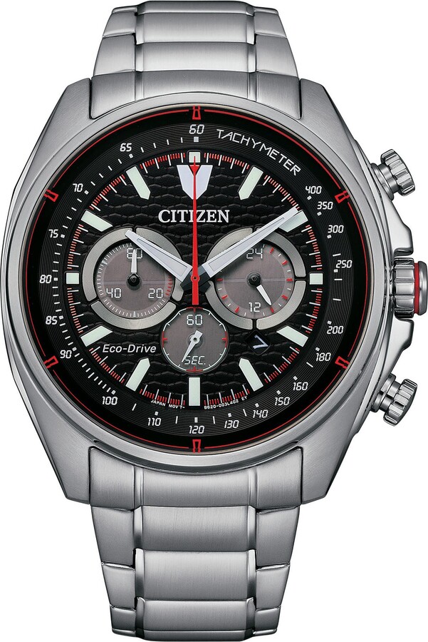 Citizen Eco Drive Chronograph Stainless Steel Bracelet Watch, 44mm ...