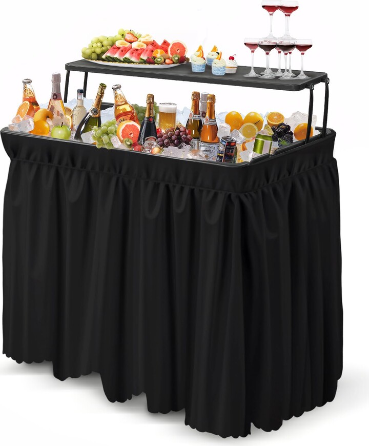 VINGLI Portable Cooler Table with Extra Storage Shelf - ShopStyle Bar ...