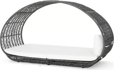 Dakota Fields Modern Outdoor Wicker Overhead Canopy Daybed Water Resistant Cushion - ShopStyle ...