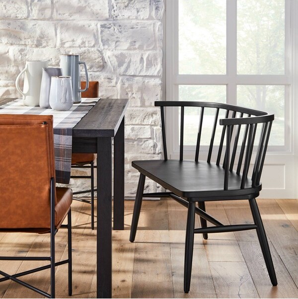 Hearth & Hand w/Magnolia Furniture Shaker Wooden Dining Bench with ...