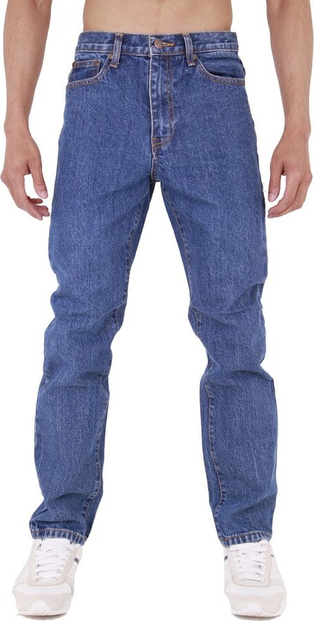 Super Basics Mens Basic Slim Fit Heavy Duty Jeans 34R Stone Wash ...