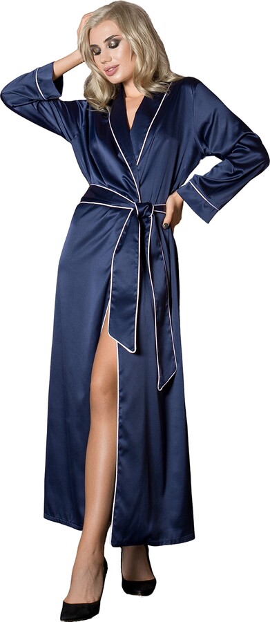 IDentity LNGR Long Satin Dressing Gown - ShopStyle Nightdresses