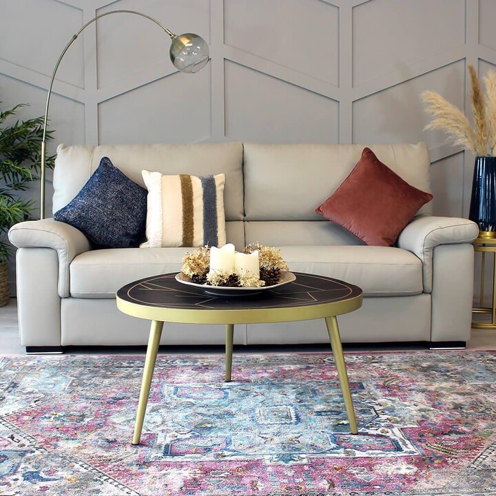 IH Design Round Coffee Table Deiondre Dark Mango - ShopStyle