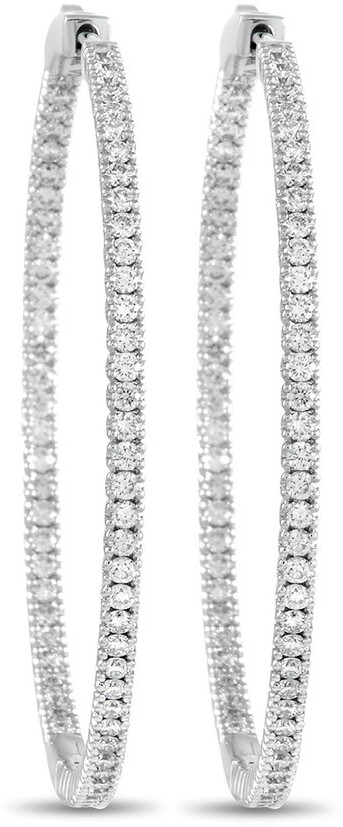 Diamond Select Cuts 14K 2.02 Ct. Tw. Diamond Inside Out Hoops ...