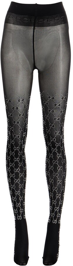 Gucci Logo Diamond-Embellished Tights - ShopStyle Hosiery