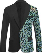Liyuera Sequin Jacket Men's Glitter Chic Sequin Dress Sequin Blazer ...