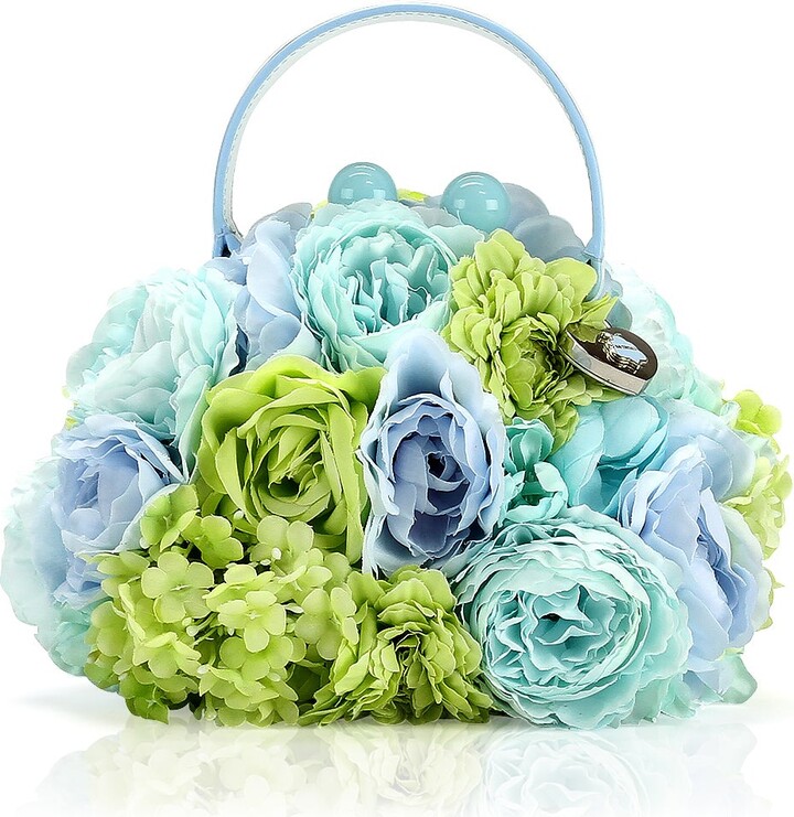 Bb Taylor Women's Blue / Green As You Wish Mini Flower Bag - ShopStyle