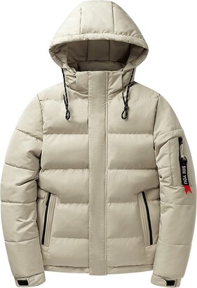 Generic Men's Winter Quilted Jacket with Hood Goretex Jackets Mens ...