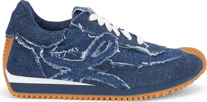 Loewe Luxury Flow runner in denim - ShopStyle Low Top Sneakers