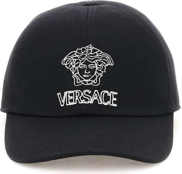 Versace medusa embroidery baseball cap - ShopStyle Hats
