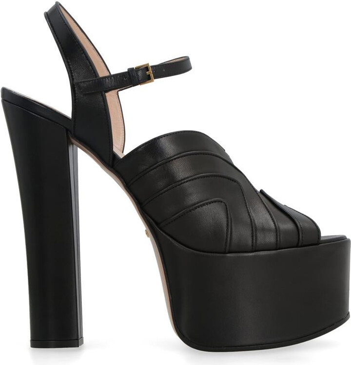 Gucci Leather Platform Sandals - ShopStyle
