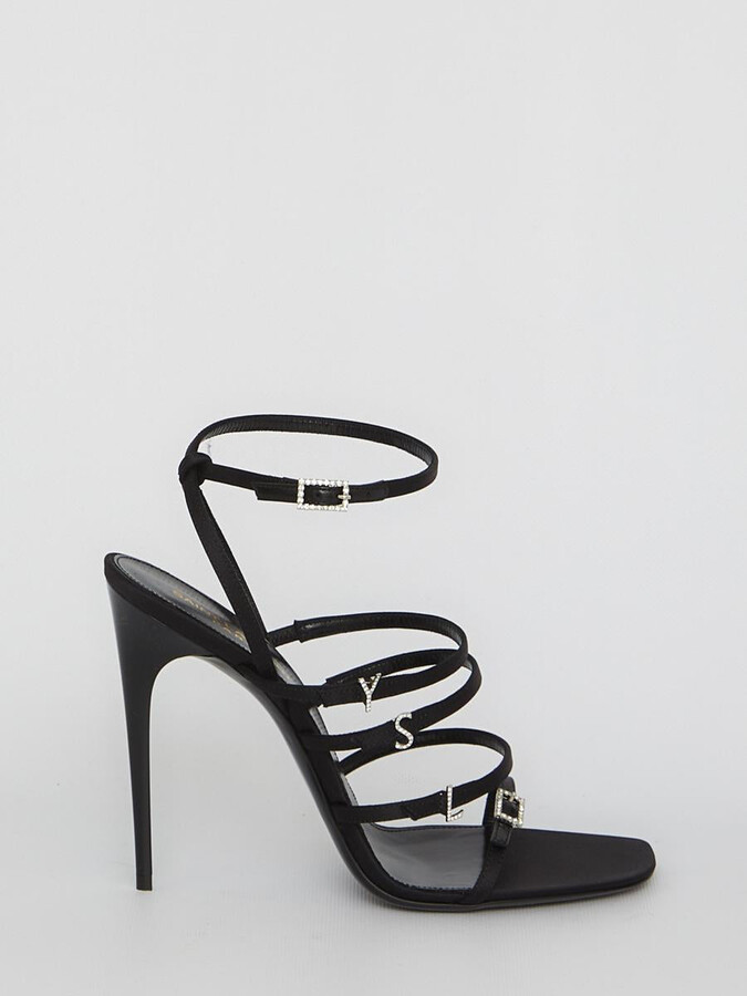 Saint Laurent Satin Jerry sandals - ShopStyle