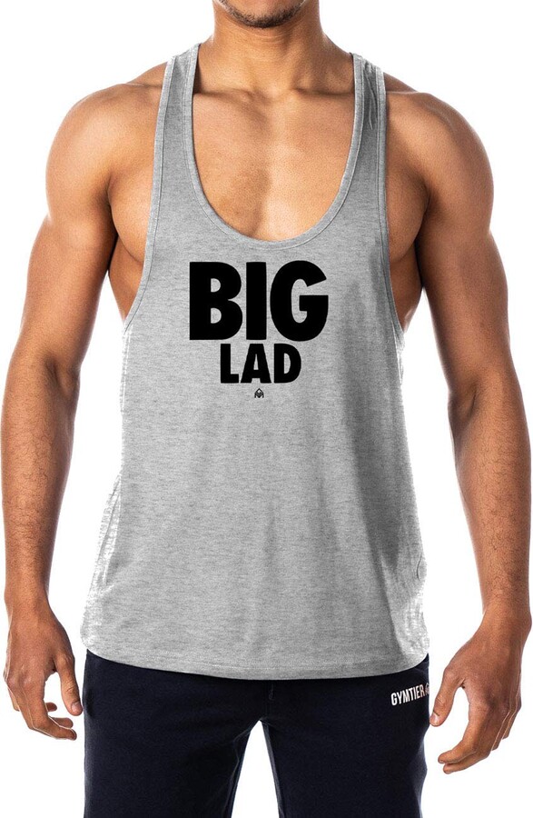 GYMTIER Mens - Big Lad - Stringer Bodybuilding Muscle Vest Tank Top Gym ...