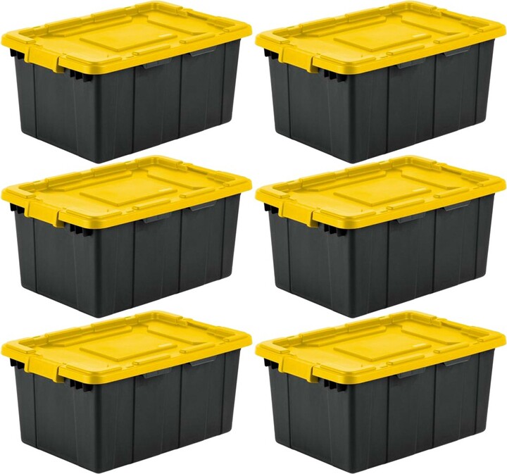 Sterilite 15 Gal Industrial Heavy Duty Stackable Storage Tote w ...