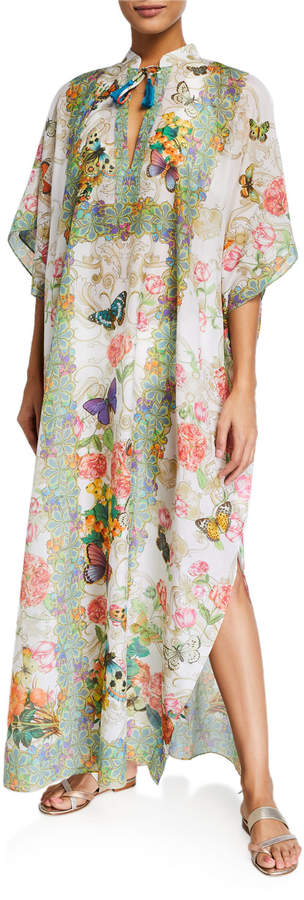 Johnny Was Plus Plus Size Holly Printed Long Coverup Kaftan - ShopStyle